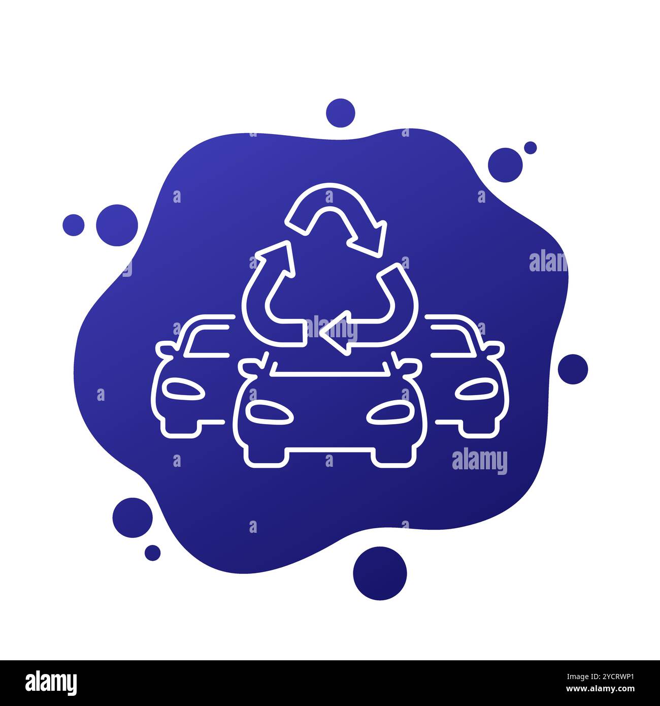 recycling cars line icon, vector Stock Vector Image & Art - Alamy