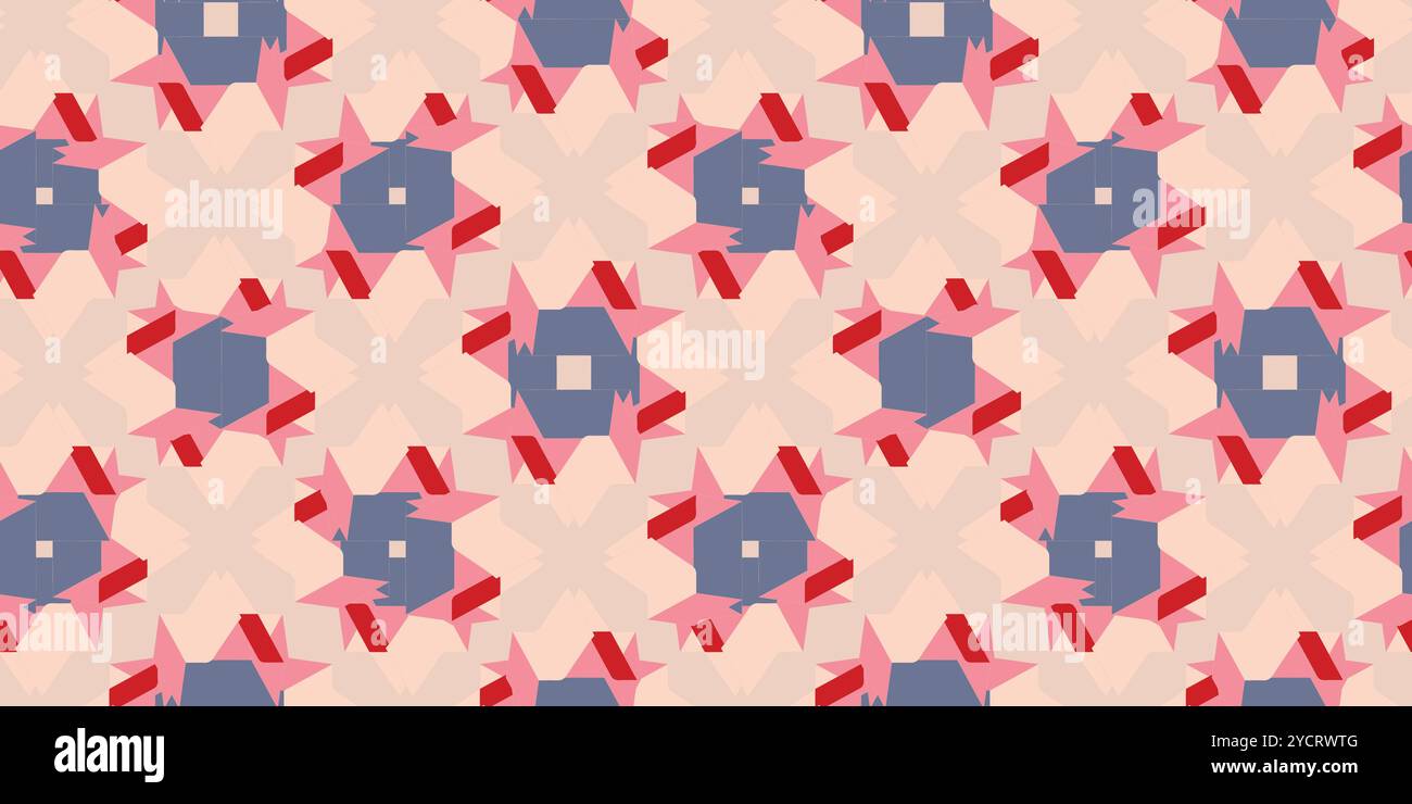 3d geometric seamless pattern background. Modern geometric texture ...
