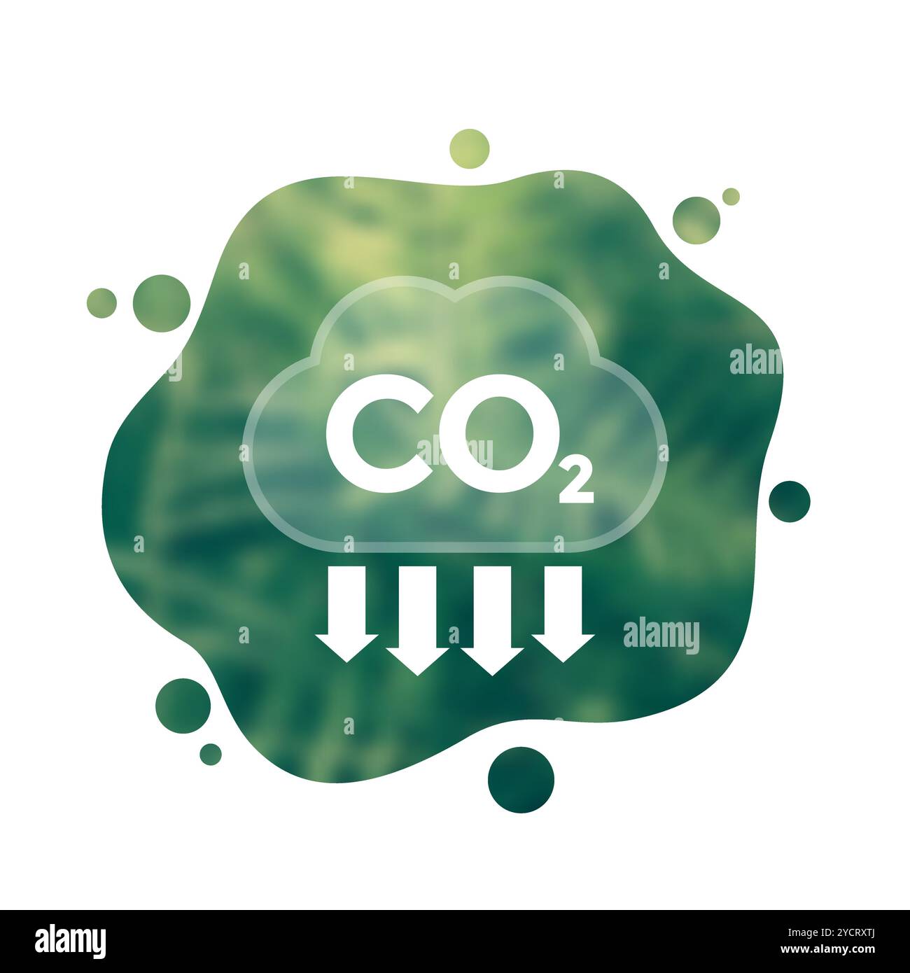 co2, carbon emission reduction icon, vector Stock Vector Image & Art ...