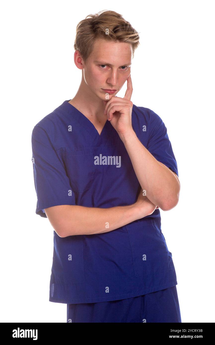 Young serious medical worker hi-res stock photography and images - Alamy