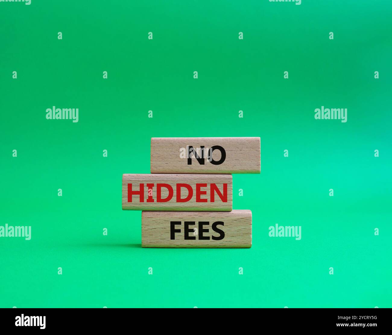 No Hidden Fees symbol. Concept words No Hidden Fees on wooden blocks ...