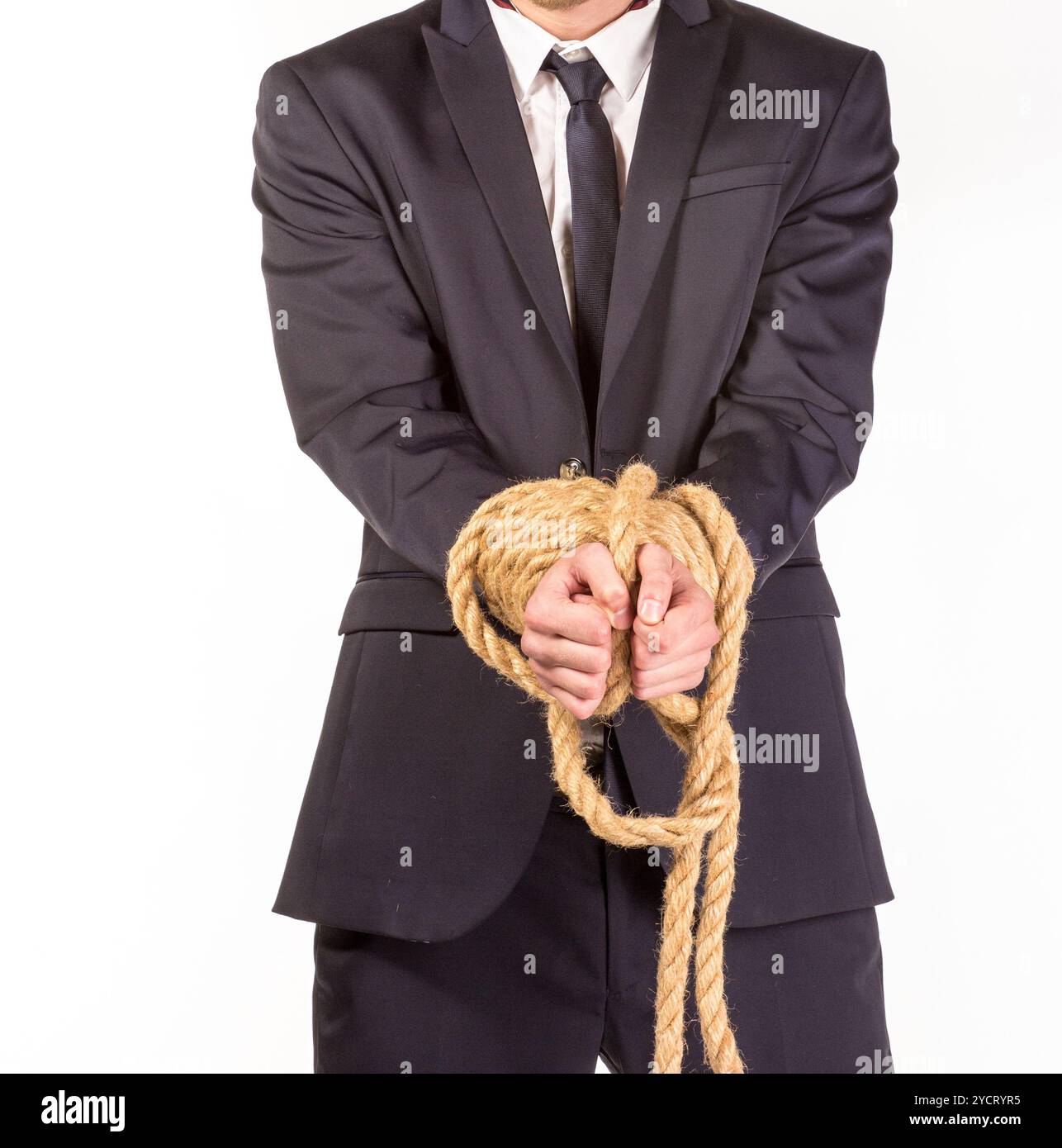 Tied restrained hi-res stock photography and images - Alamy
