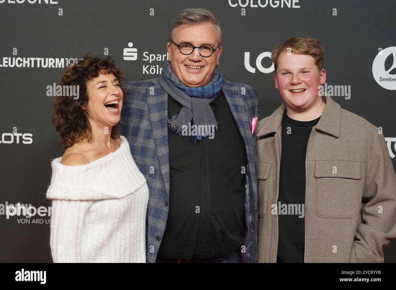 Isabel Varell, Hape Kerkeling und Julius Weckauf beim Screening der ARD Dokumentation Hape ...
