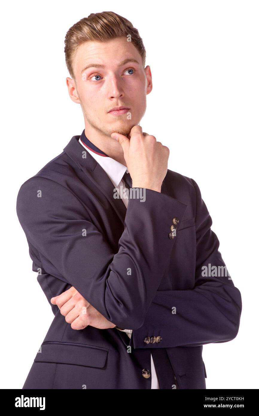 Serious business man thinking Stock Photo - Alamy