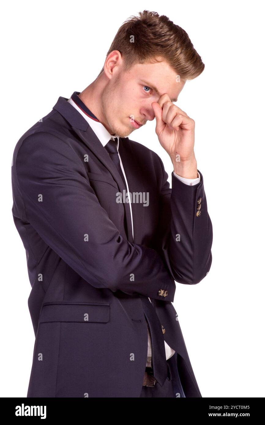 Serious business man thinking Stock Photo - Alamy