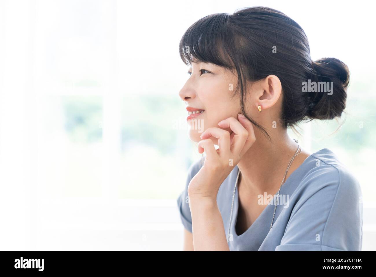 One woman indoor at home hi-res stock photography and images - Alamy