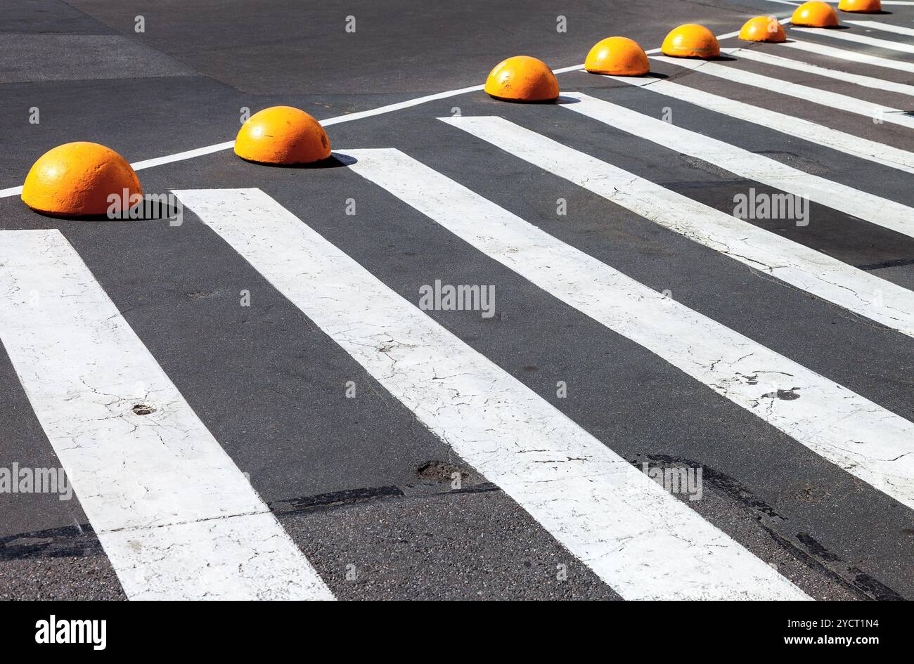 Zebra crossing with white lines on the asphalt Stock Photo - Alamy