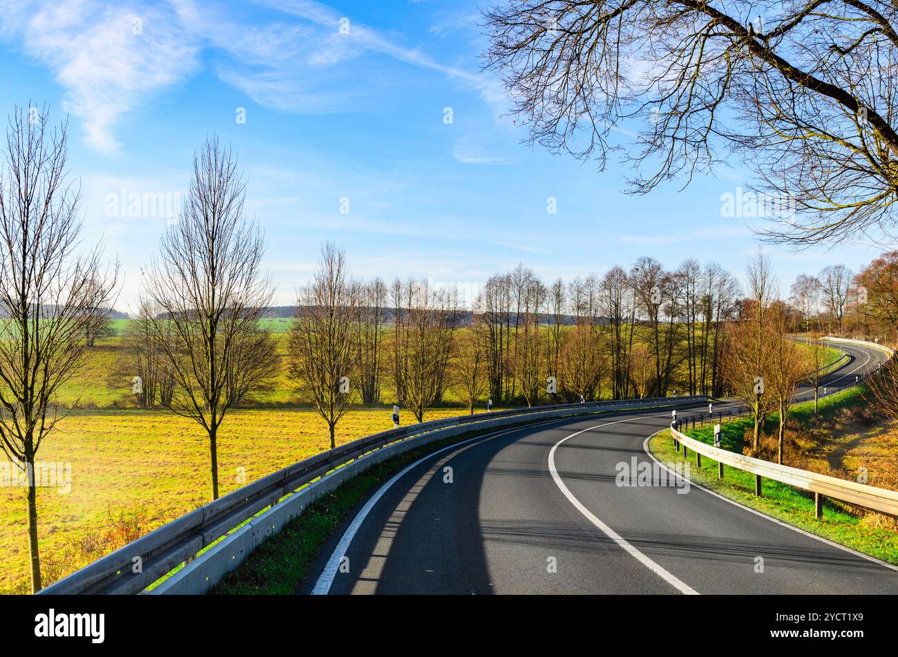 Autumn scene rural road hi-res stock photography and images - Alamy