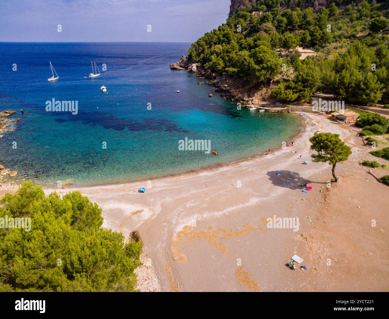 Cala Tuent beach, municipality of Escorca, natural area of Serra de ...