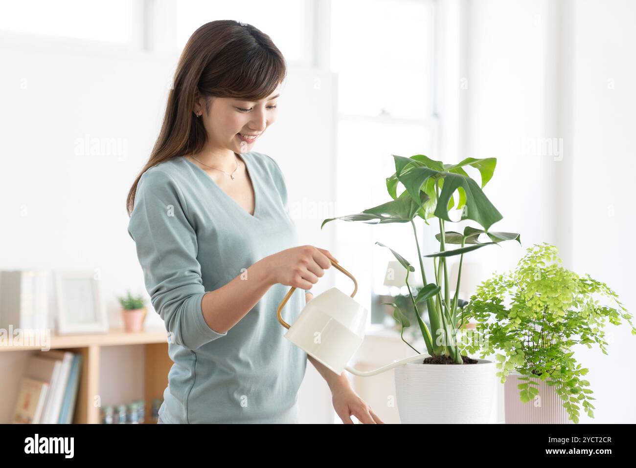 Plants and wall clock hi-res stock photography and images - Alamy