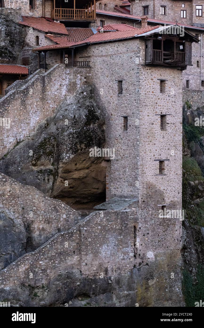 Entrance of the Monastery of Great Meteoron in the Kalambaka and ...