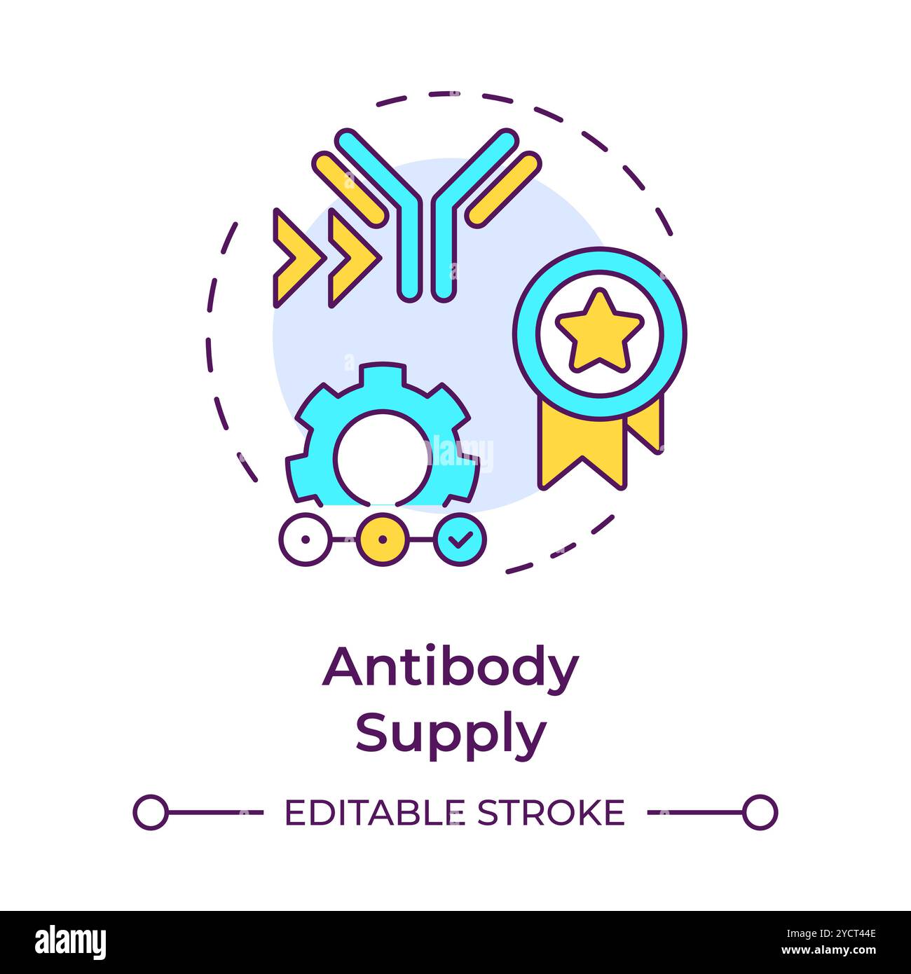 Antibody supply multi color concept icon Stock Vector Image & Art - Alamy