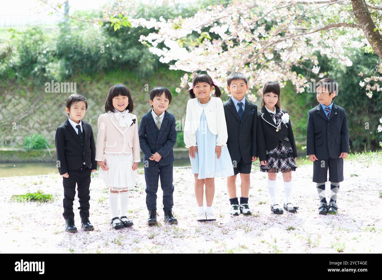 New first-year students standing side by side Stock Photo - Alamy