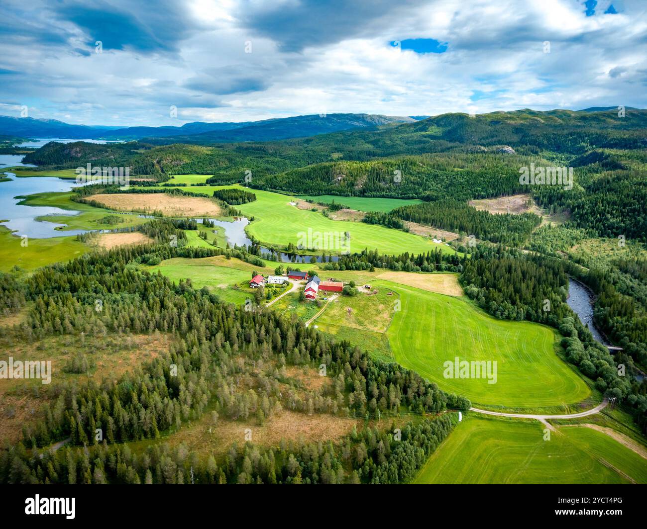 Aerial photography river beautiful landscape hi-res stock photography ...