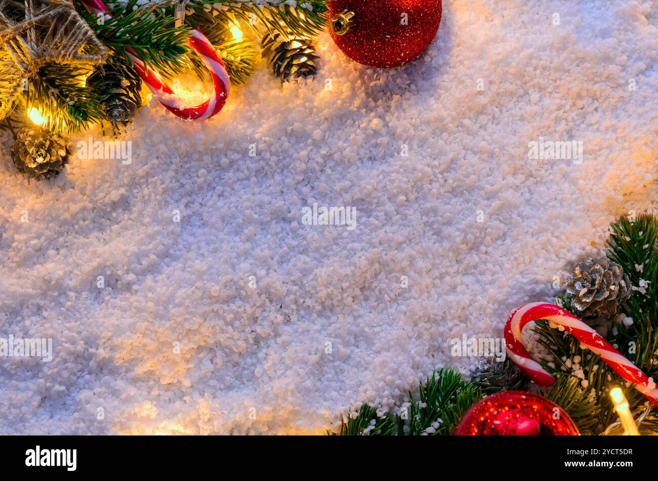 Christmas fir tree with lights Stock Photo - Alamy