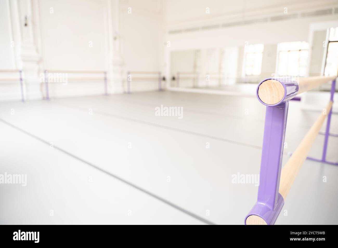 Empty ballet dance room with with modern light interior Stock Photo - Alamy