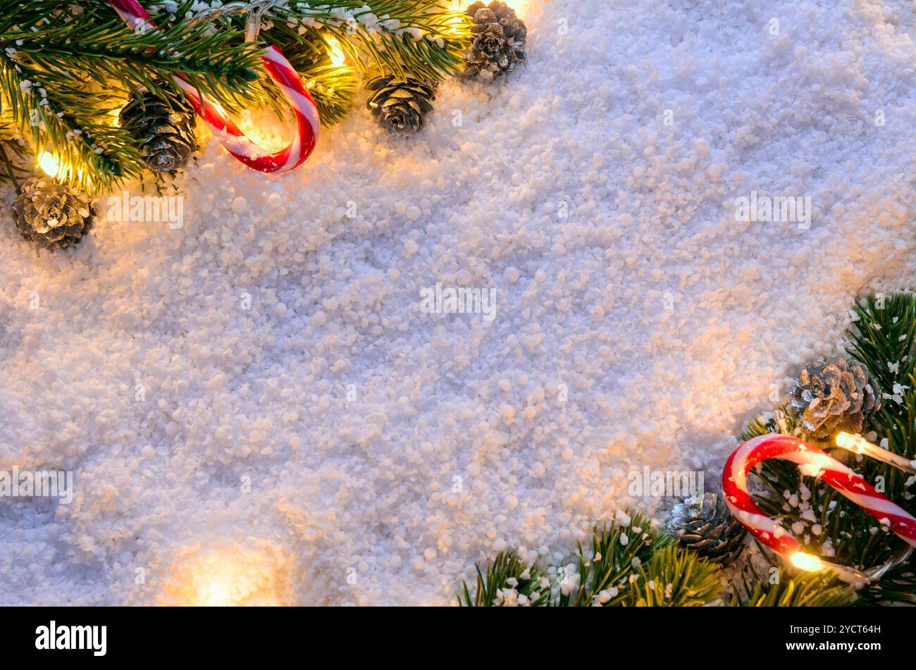 Christmas fir tree with lights Stock Photo - Alamy