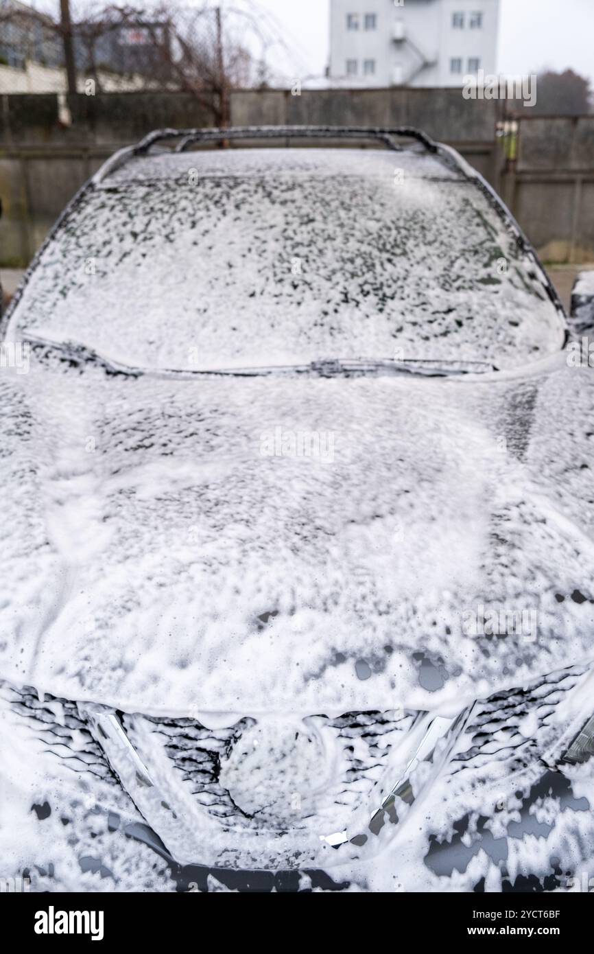 SUV Being Washed at Car Wash Stock Photo - Alamy