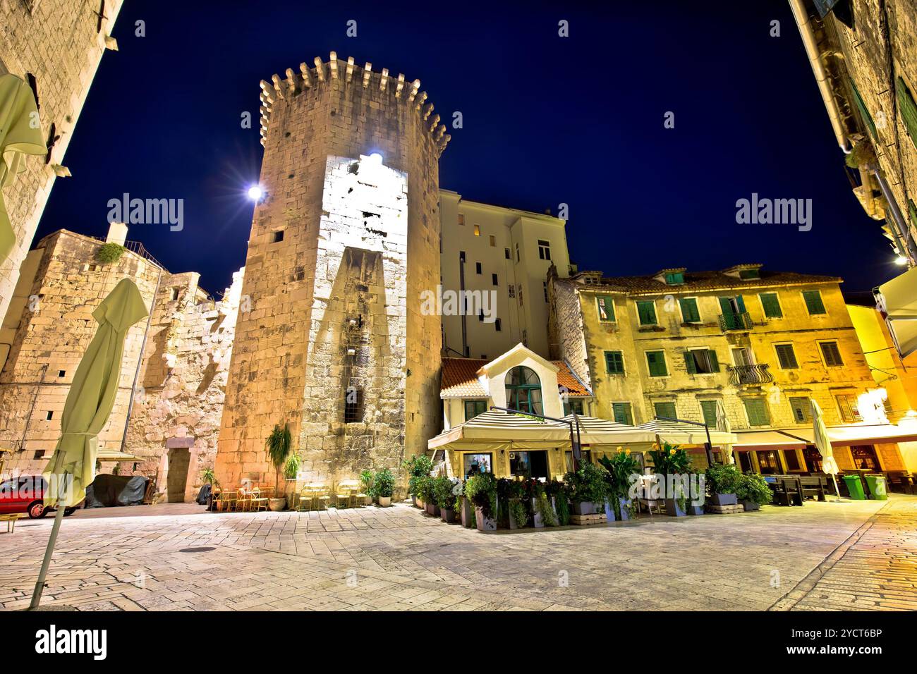 Square and tower of Split Stock Photo - Alamy