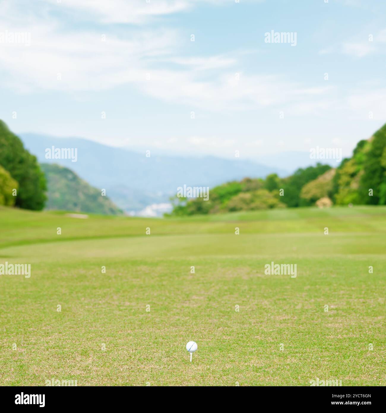 Golf course tee ground Stock Photo - Alamy