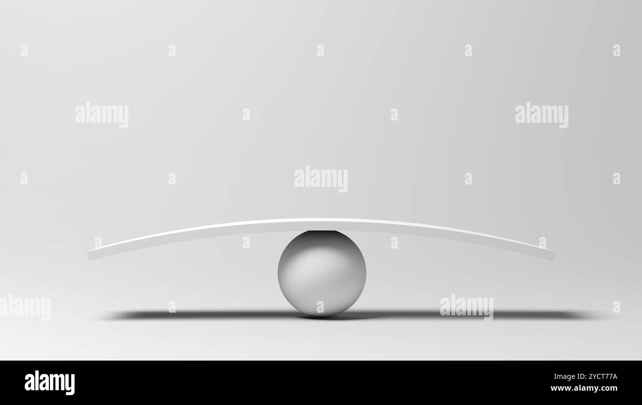 Balance. Sphere. Scale. 3d illustration Stock Photo - Alamy