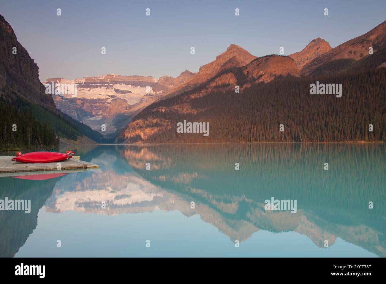 Lake Louise with Victoria Glacier, Banff National Park, Alberta, Canada ...