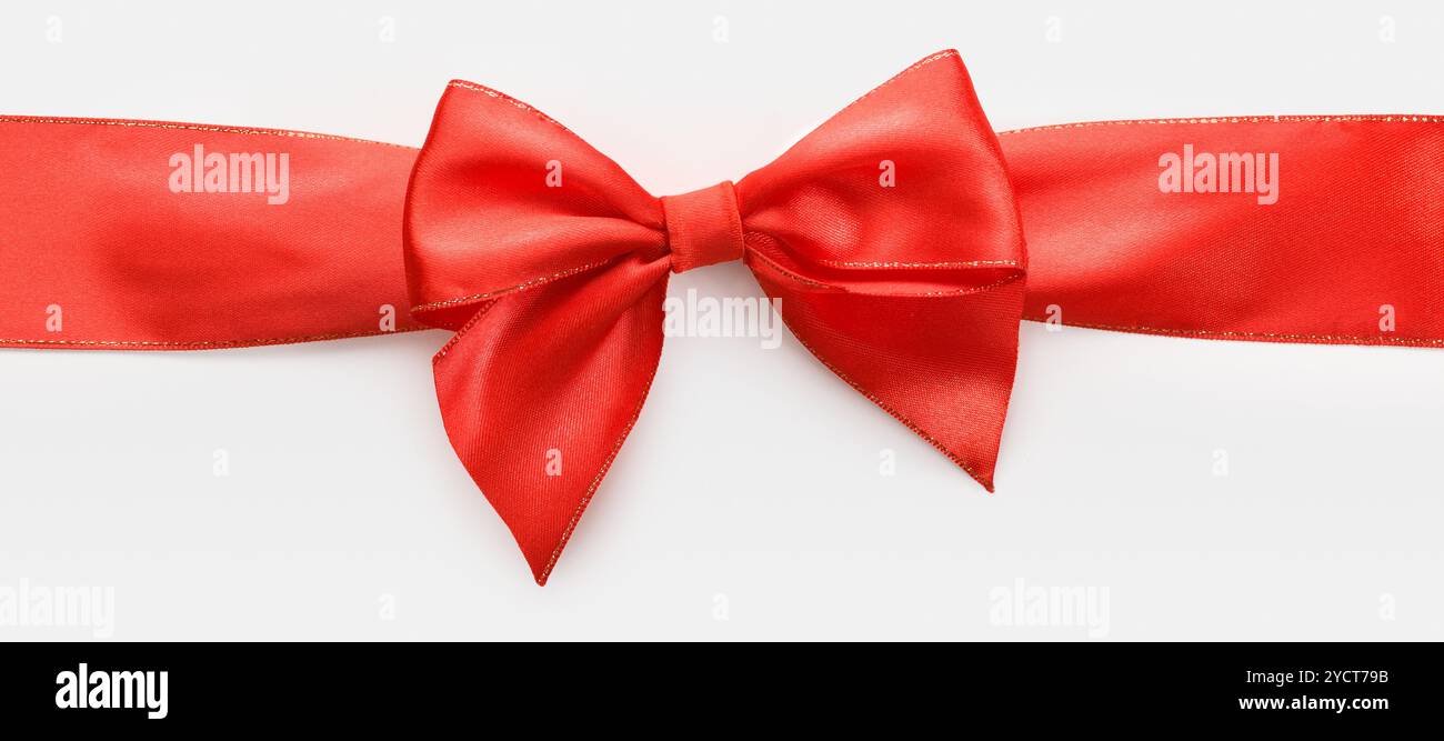 Red satin bow Stock Photo - Alamy