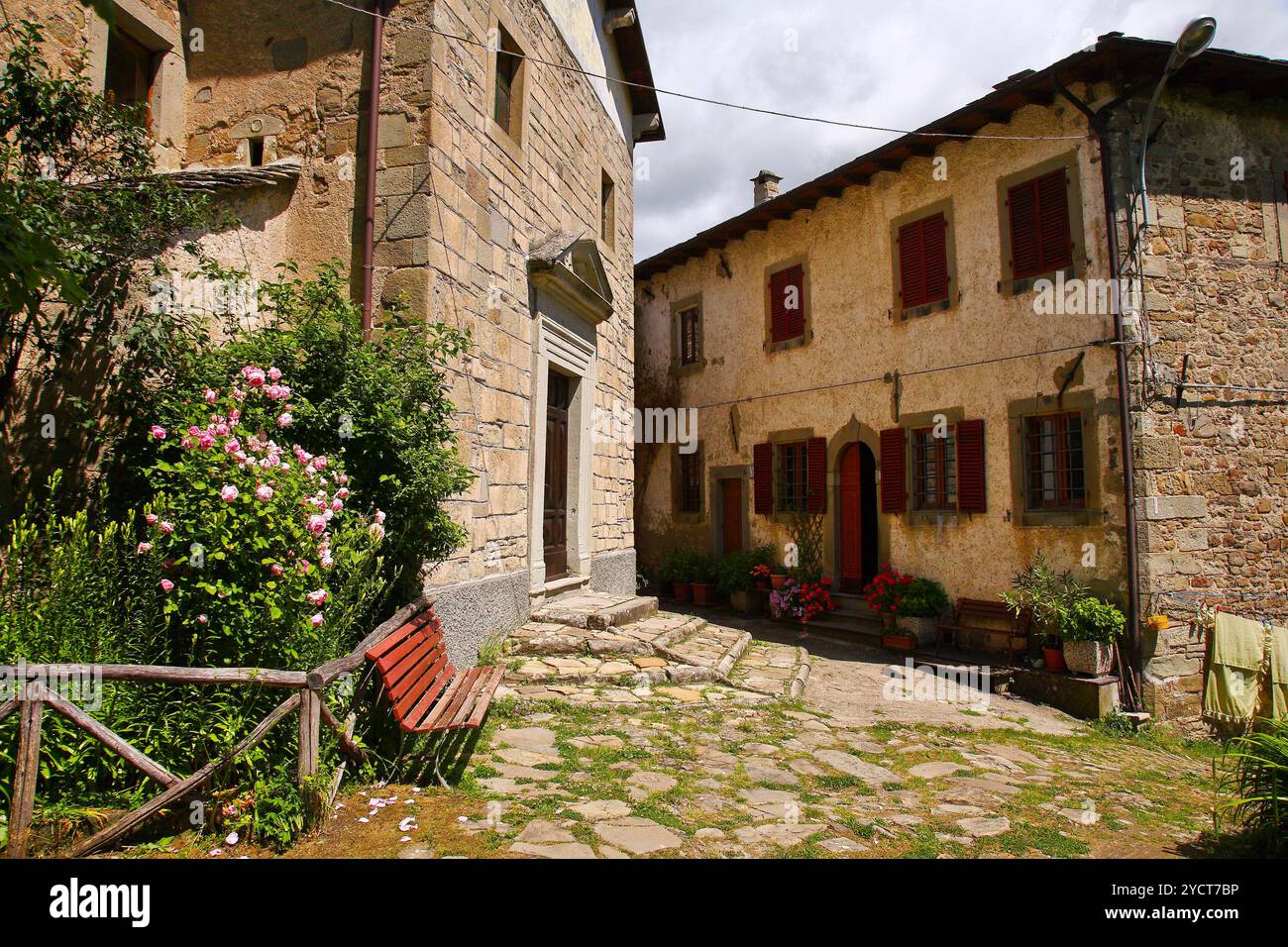 Typical medieval village of the Modena Apennines, Emilian medieval ...