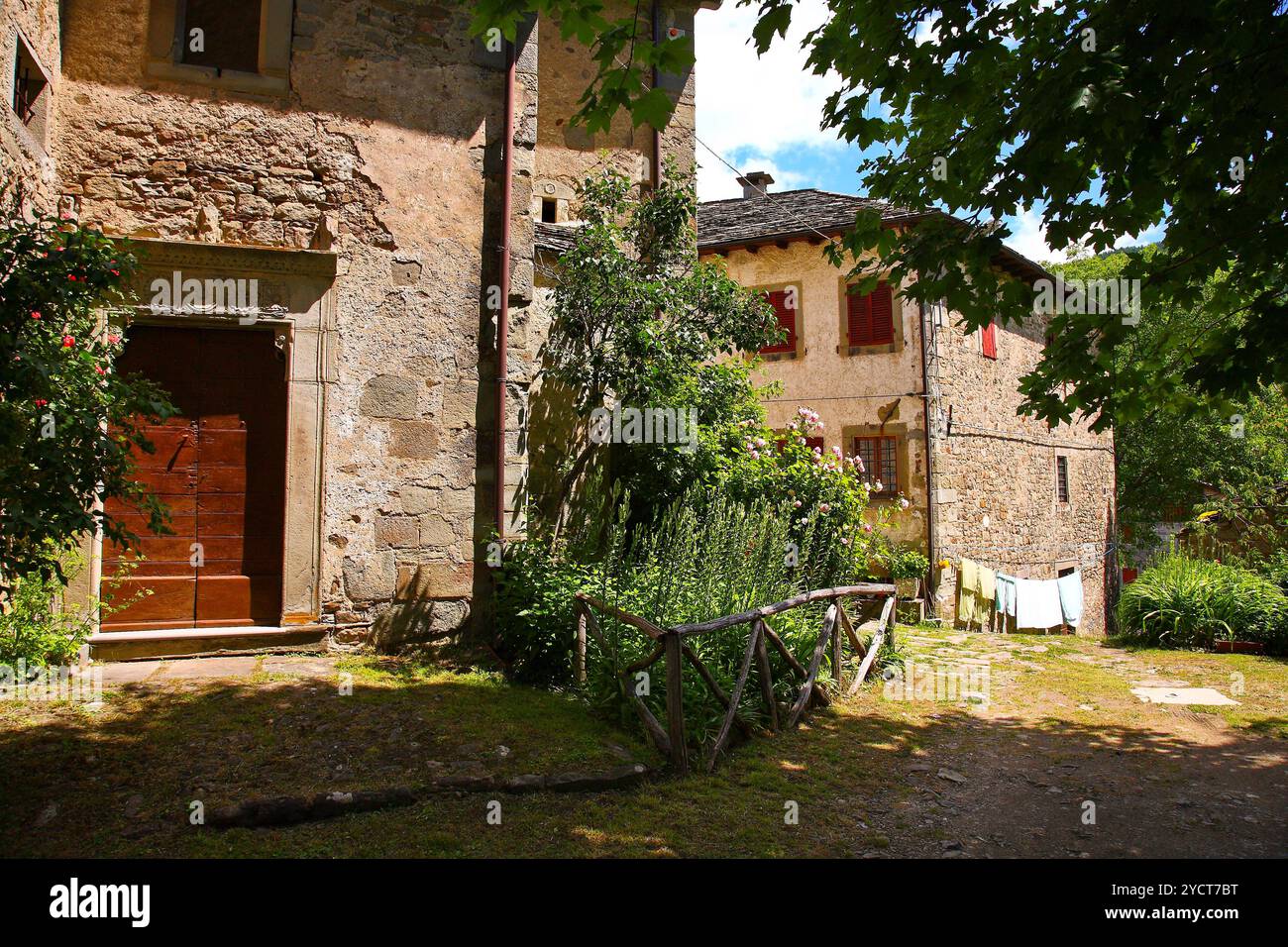 Typical medieval village of the Modena Apennines, Emilian medieval ...