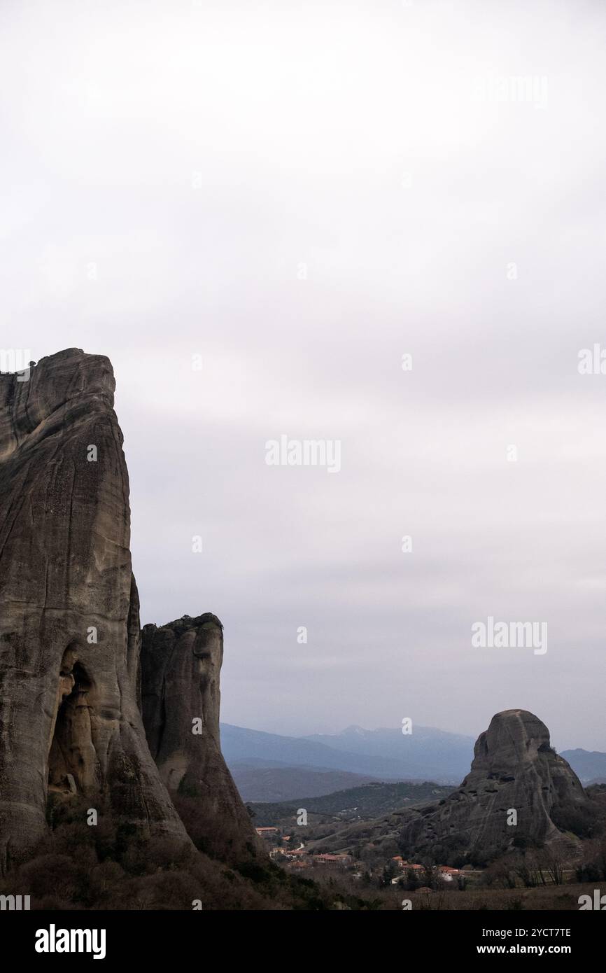 Rock mountain of the Kalambaka and Meteores region, a geological ...
