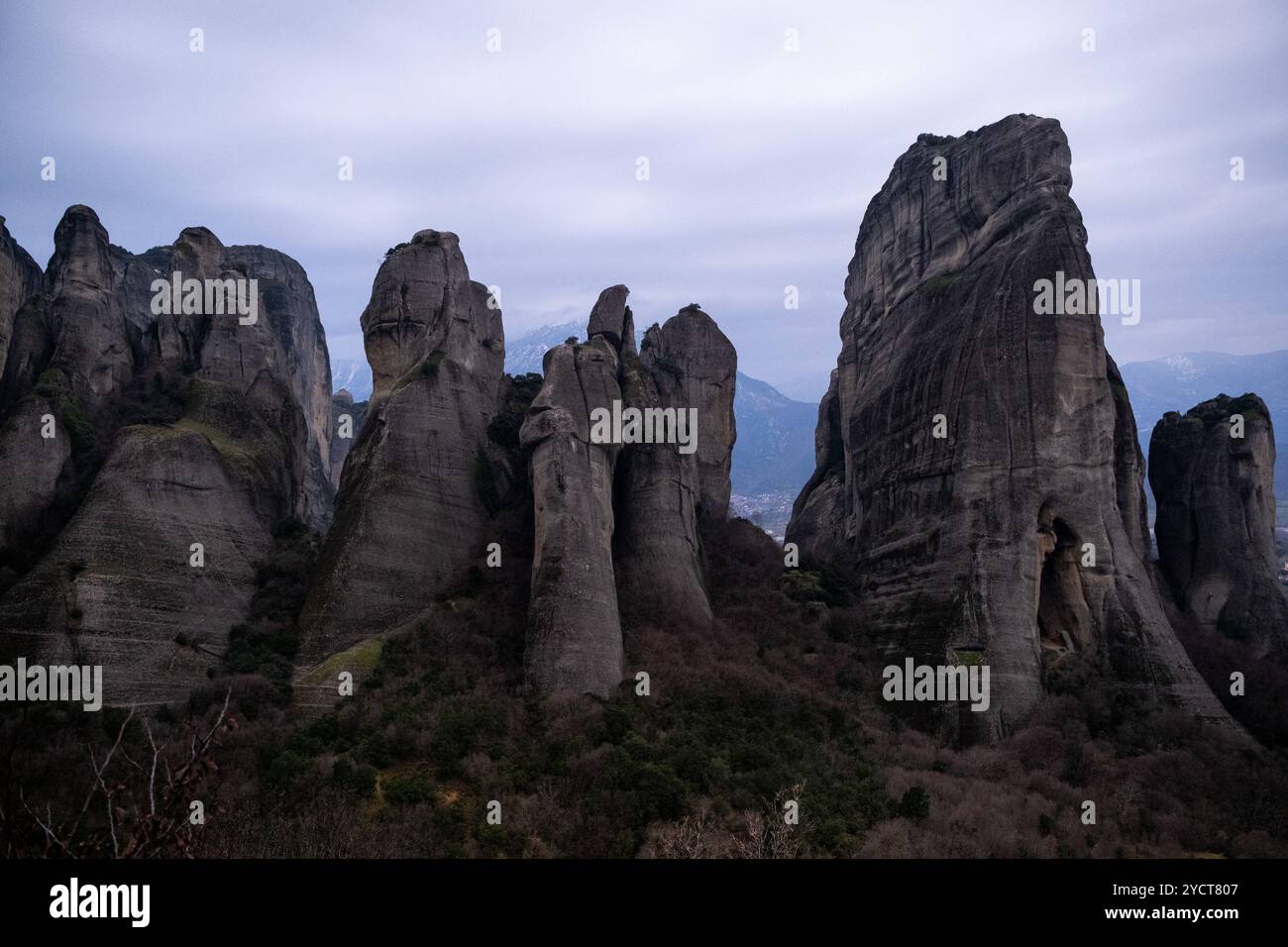 Rock mountain of the Kalambaka and Meteores region, a geological ...