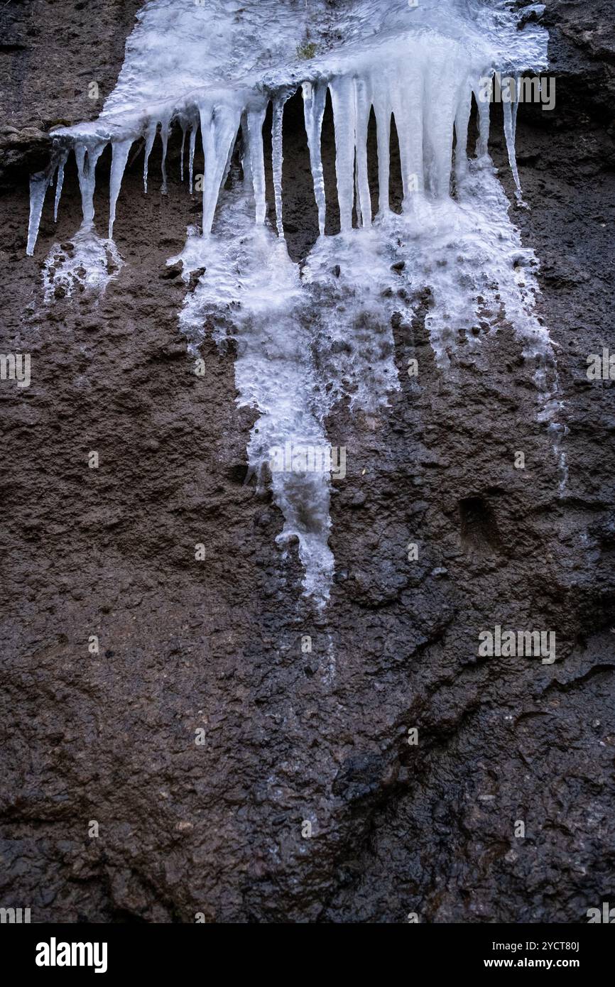 Ice stalactite in the Kalambaka and Meteores region, a geological ...