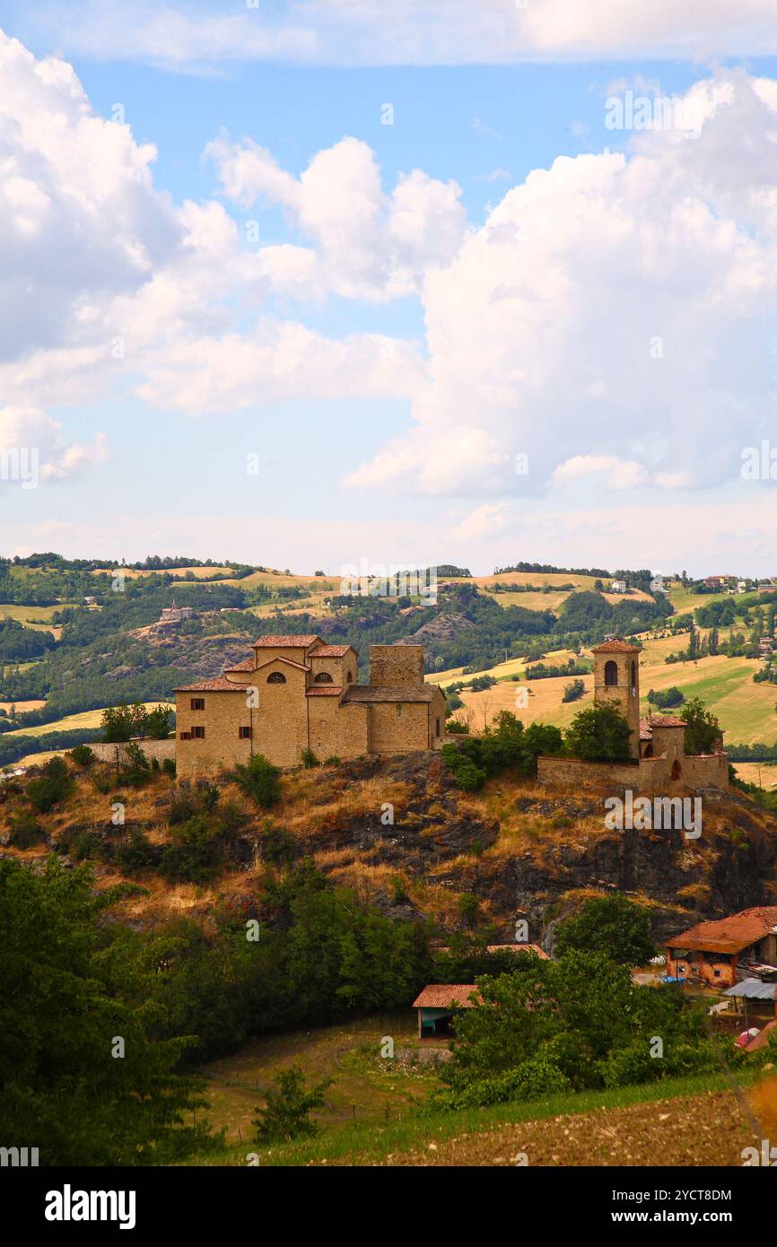 the fortified medieval village of Pompeano, circuit of the Emilian ...