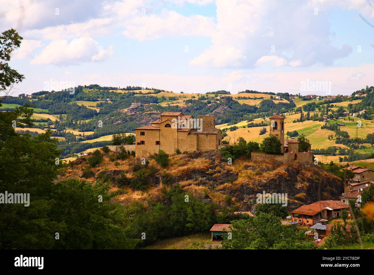 the fortified medieval village of Pompeano, circuit of the Emilian ...