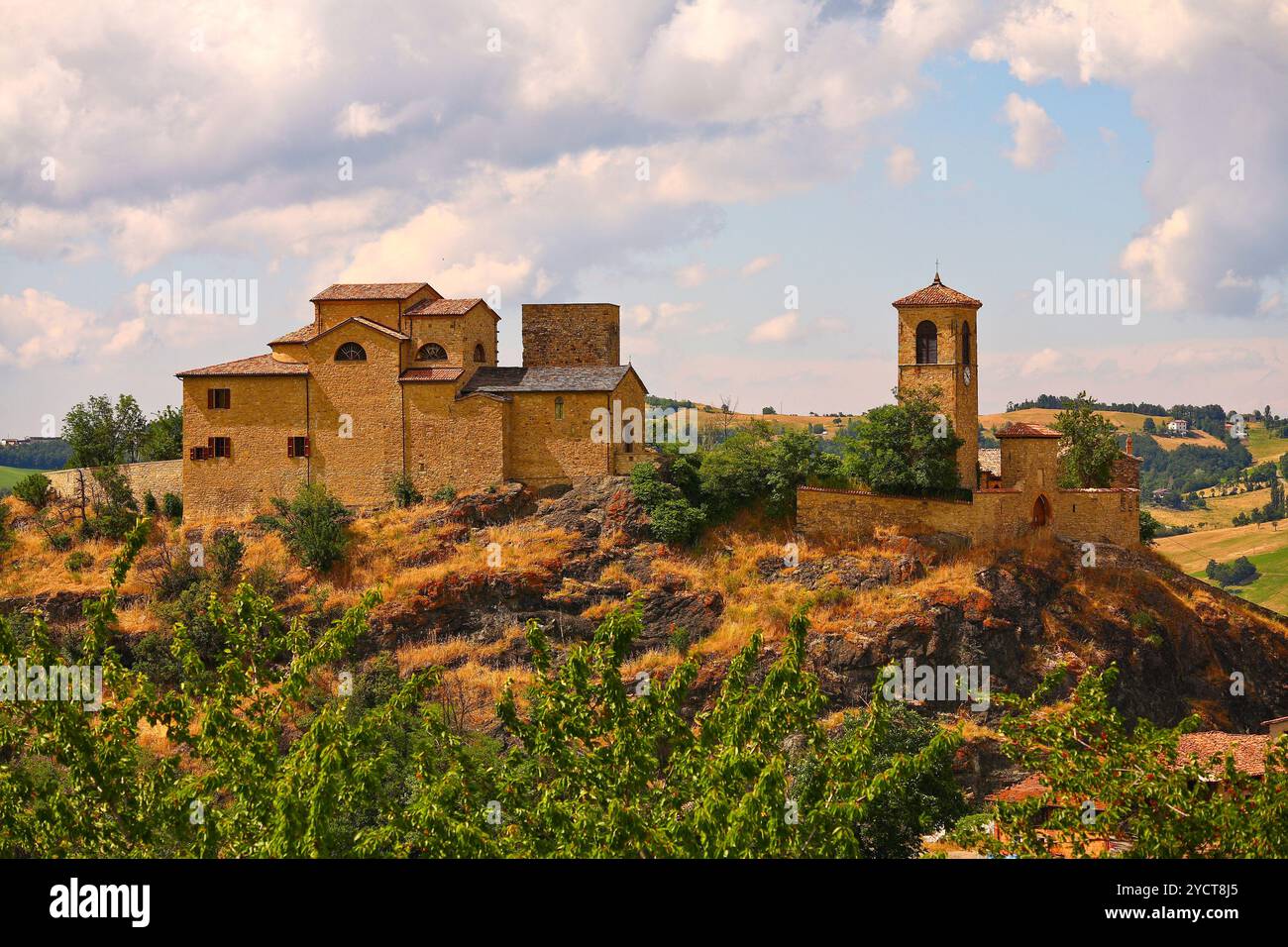 the fortified medieval village of Pompeano, circuit of the Emilian ...