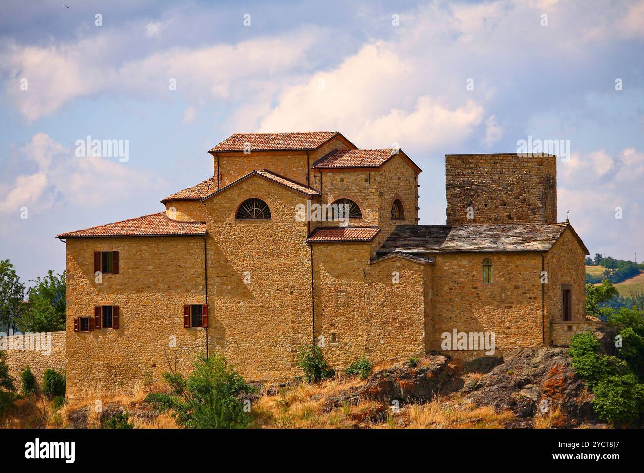 the fortified medieval village of Pompeano, circuit of the Emilian ...