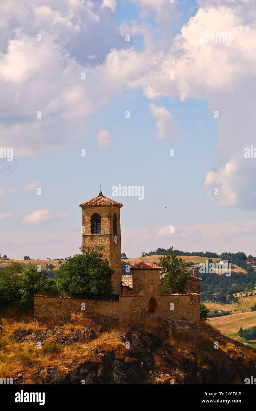 the fortified medieval village of Pompeano, circuit of the Emilian ...