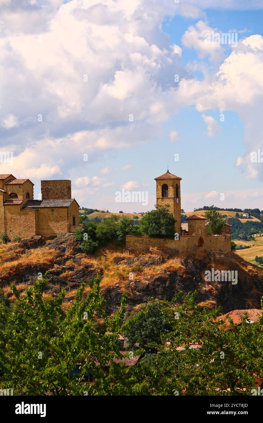 the fortified medieval village of Pompeano, circuit of the Emilian ...