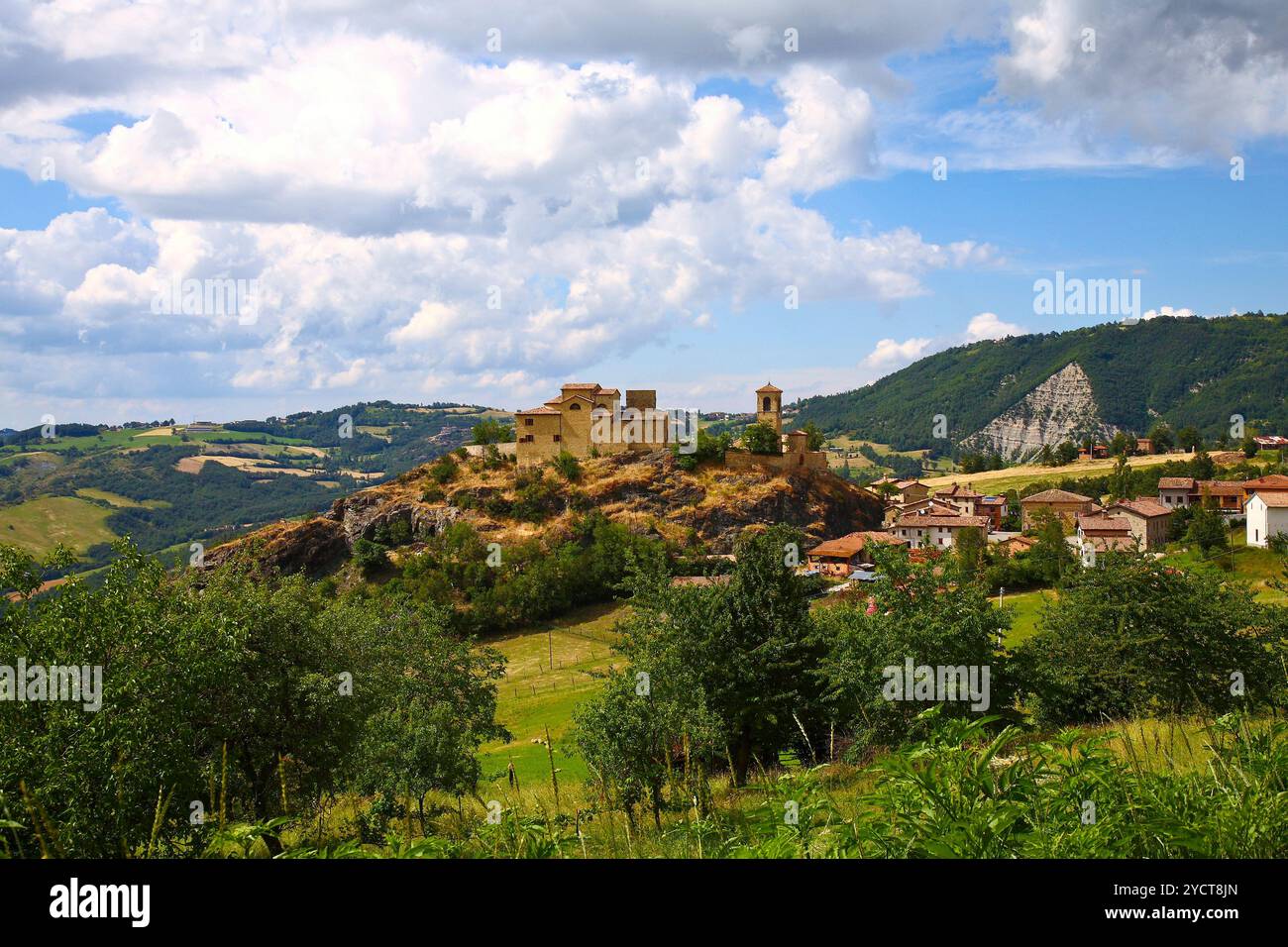 the fortified medieval village of Pompeano, circuit of the Emilian ...