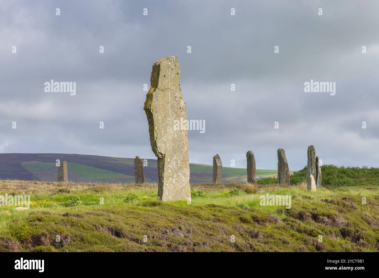 Ring of Brodgar, third largest stone circle ca. 2700 years BC, Orkney ...
