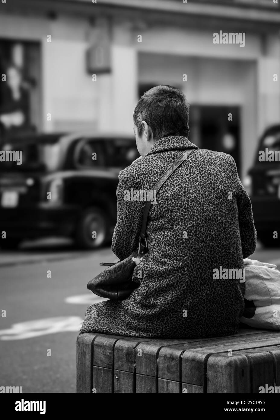 Waiting on street Black and White Stock Photos & Images - Alamy
