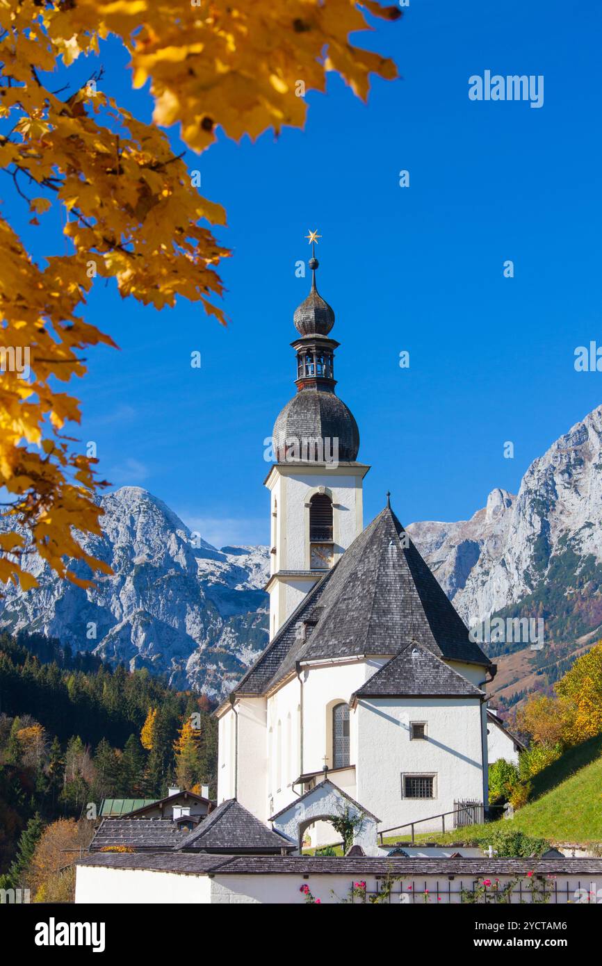 Parish of St. Sebastian, Ramsau, Berchtesgaden, Bavaria, Germany Stock ...