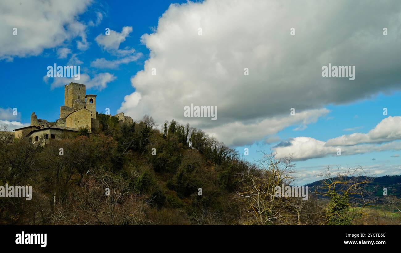 remains of the medieval castle of Canossa that belonged to Duchess ...