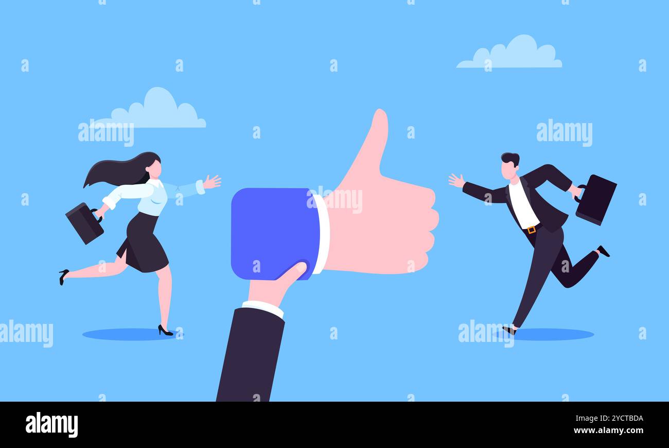 Customer feedback, employee or client satisfaction rating review with ...