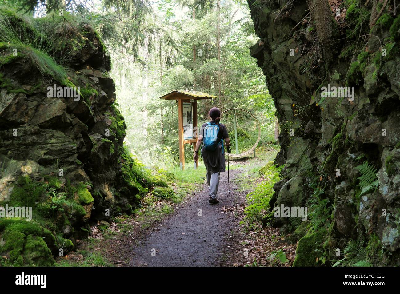 Hiking in the Höllental near Lichtenberg, Franconian Forest, Upper ...