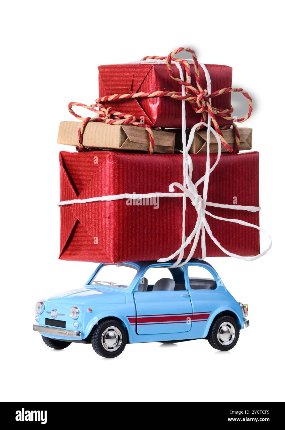 Toy car christmas gift Cut Out Stock Images & Pictures - Alamy