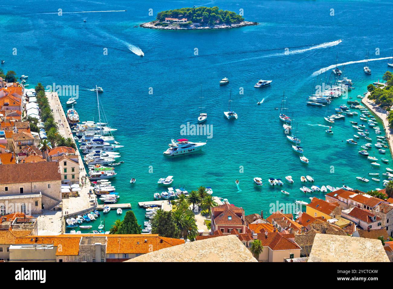 Yachting harbor hvar island hi-res stock photography and images - Alamy