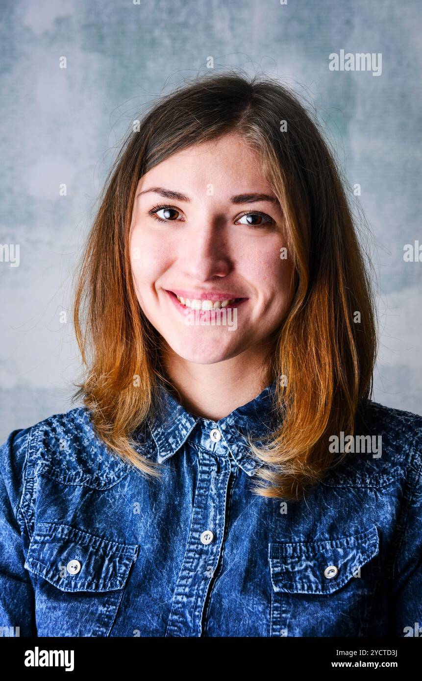 Portrait happy cheerful toothy hi-res stock photography and images - Alamy