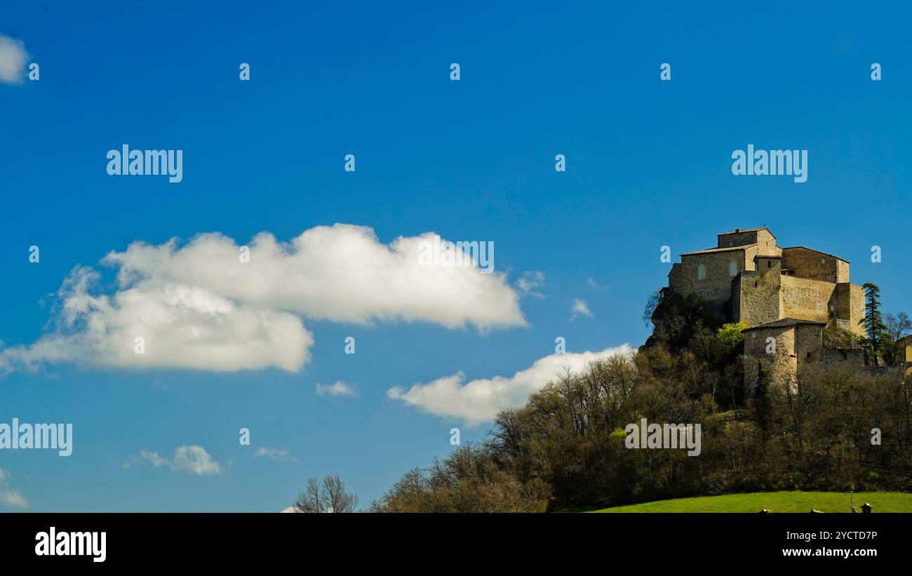 remains of the medieval castle of Canossa that belonged to Duchess ...