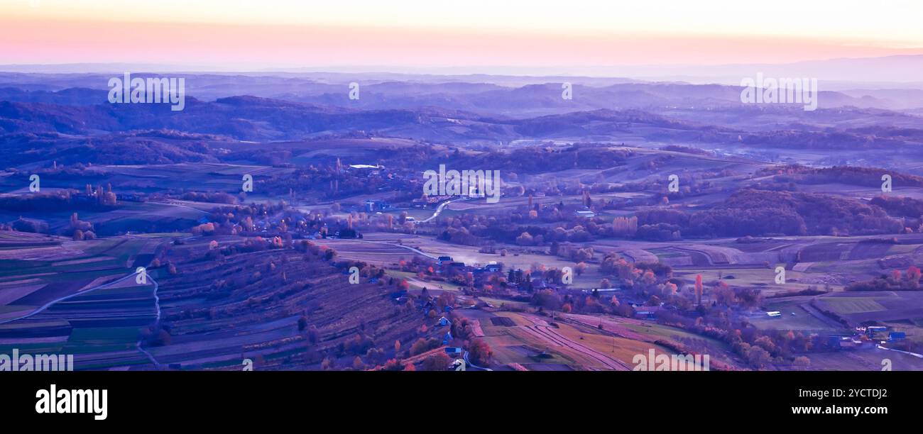 Aerial panoramic view villages hi-res stock photography and images - Alamy